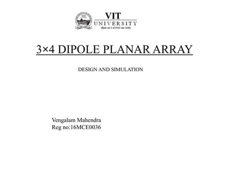 Dipole Planar Array Ppt