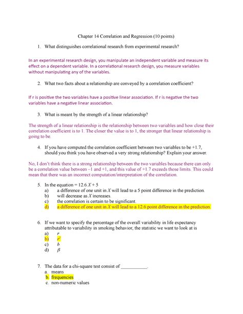 Chapter 14 15 Correlation Regression Chi Square 1 Chapter 14 Correlation And Regression 10