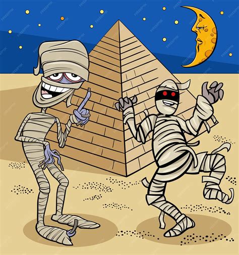 Premium Vector Cartoon Mummy Characters And On Halloween Time