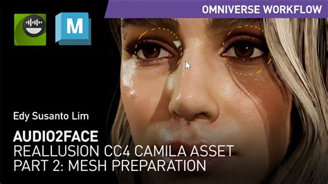 Audio2face Reallusion Cc4 Camila Asset Part 2 Mesh Preparation Omniverse 2020 Nvidia On