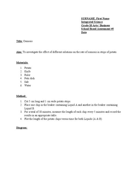Sba 5 Osmosis Pdf Osmosis