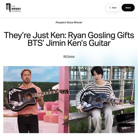 Sid Kim On Linkedin Barbie Bts Jimin Ryangosling Webby