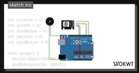 Coder Rotativo Buzzer Wokwi ESP STM Arduino Simulator