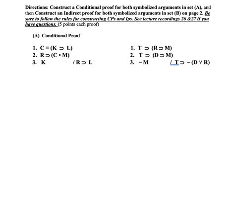 Solved Directions Construct A Conditional Proof For Both