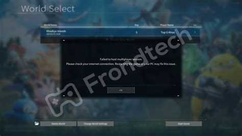 Palworld Failed To Host Multiplayer Session Issue How To Fix Frondtech