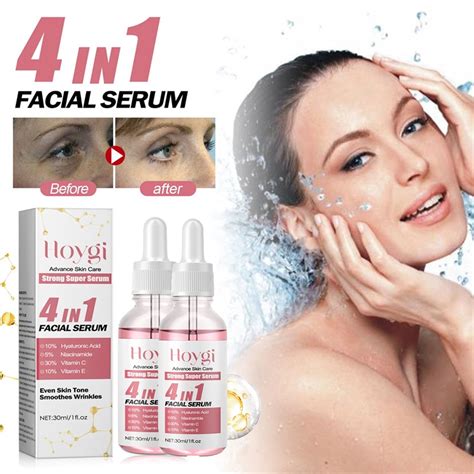 Chamoist 4 In 1 Face Serum For Anti Aging Anti Wrinkle Glowing And Hydrating Skin Care With 10