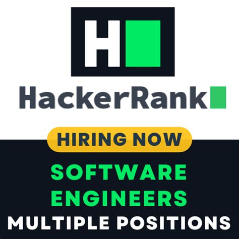 hackerrank hiring engineers for multiple positions remote jobs apply