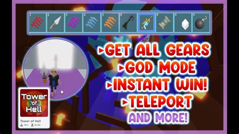 OP Tower Of Hell Script Get All Gears God Mode More Roblox YouTube