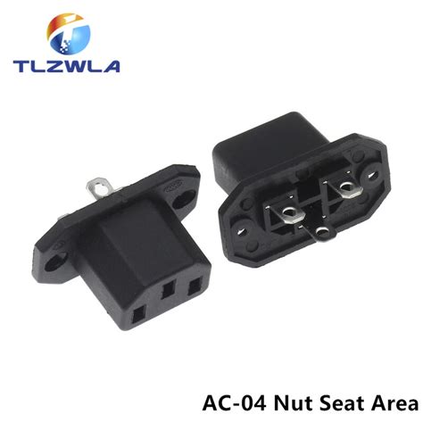 순수 구리 Iec320 C14 전기 Ac 전원 플러그 소켓 램프 전원 공급 장치 케이블 게이지 소켓 10a 250v 2