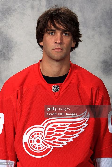 Larry Sterling Of The Detroit Red Wings Poses For His Official News