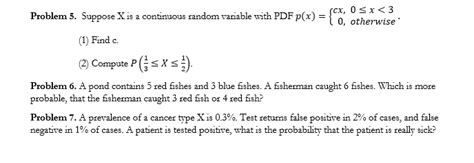 solved suppose x is a continuous random variable with pdf