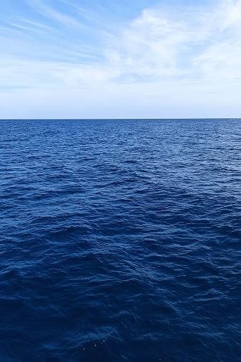 Deep Sea Blue Water Surface Under Blue Sky Waves Of The Red Sea Stock