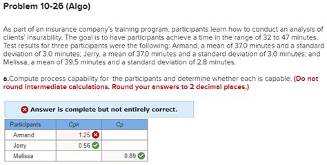 solved problem 10 26 algo as part of an insurance company s