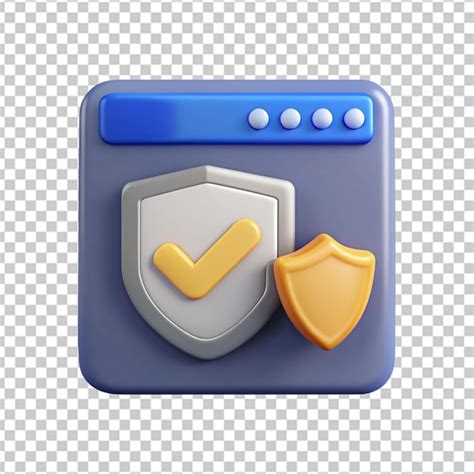 Premium Psd Shield Check 3d Icon
