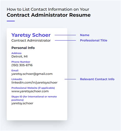 Contract Administrator Resume Examples And Templates