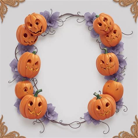 Premium Ai Image Halloween Frame Border Generated Ai
