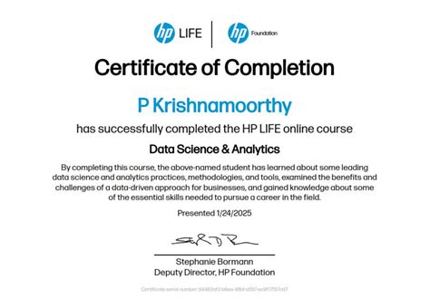 Datascience Analytics Bigdata Continuouslearning Hpfoundation P Krishnamoorthy
