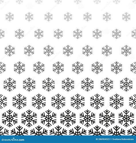 Snowflake Seamless Pattern Repeating Fades Degrade Snowflakes