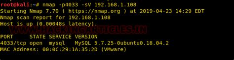 Penetration Testing On Mysql Port 3306 Hacking Articles