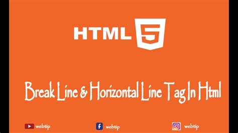 Html Line Break And Horizontal Line Tag Html Tutorial For Beginners Youtube