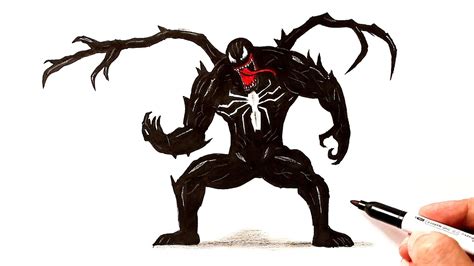 Как нарисовать Веном Youtube