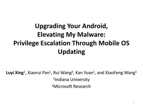 Ppt Upgrading Your Android Elevating My Malware Privilege