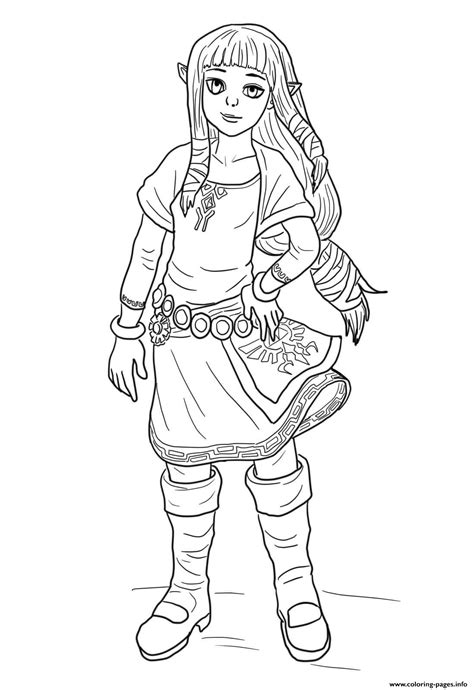 Princess Zelda Coloring Page Free Printable Coloring Pages Porn Sex