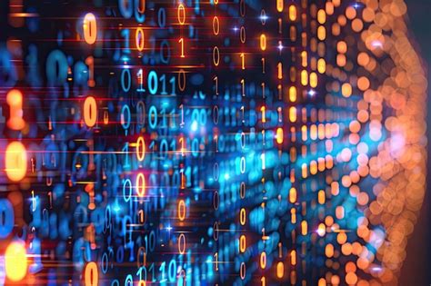 Digital Fortress Representation Of Cybersecurity With Binary Code Wall