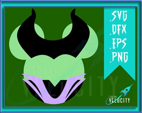 Maleficent Mickey Ears Cut File For Silhouette Cricut Svg Etsy