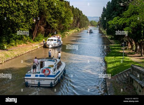 Navigation On The Canal Du Midi Listed As World Heritage By Unesco