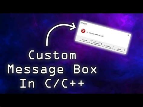 How To Create Make Custom Message Dialog Box In C C Easy Programming YouTube
