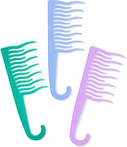 XO Curls Shower Detangling Comb Wide Tooth Easy Hang Gentle On Scalp Curly Wavy Hair