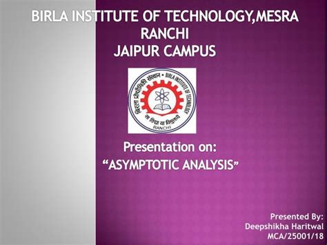 Asymptotic Analysis In Data Structure Using C Pptx