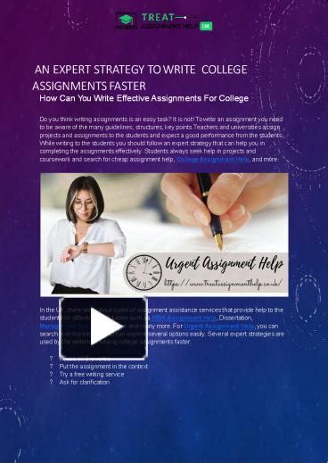 Ppt An Expert Strategy To Write College Assignments Faster 1
