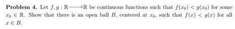 solved problem 4 let f g r r be continuous functions such