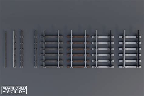 Rail Way Set 3d Industrial Unity Asset Store