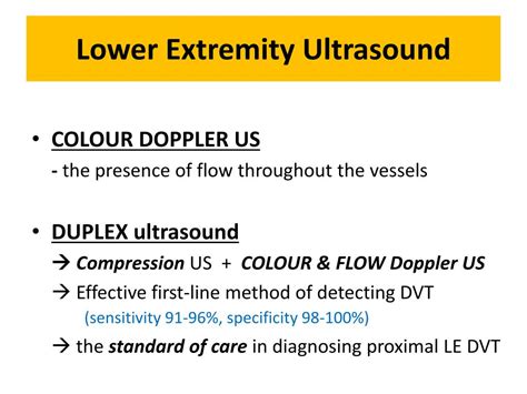 Ppt The Evaluation Of Dvt Bedside Ultrasound Diagnosis And Evaluation In Emergency Setting