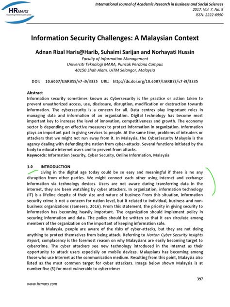 Information Security Challenges A Malaysian Context Adnan Rizal Haris
