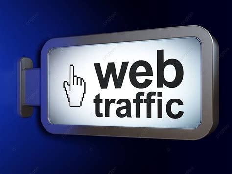 Billboard Backdrop With Mouse Cursor And Web Traffic Illustrating Web Development Concept Photo