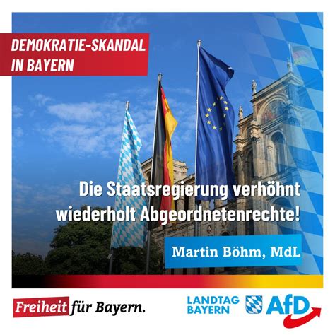 Martin Böhm Demokratie Skandal In Bayern Die Staatsregierung