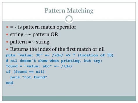 Ppt Ruby Regular Expressions Powerpoint Presentation Free Download Id3449340