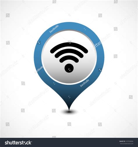 Wifi Connection Map Pointer Stock Vector Royalty Free 197559836 Shutterstock