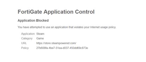 Steam Ssl Invalid Fortigate Application Control R Fortinet