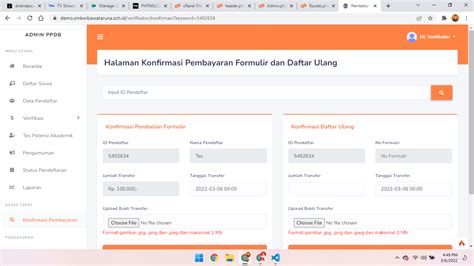 Aplikasi PPDB Penerimaan Peserta Didik Baru SMK Dan SMA With CodeIgniter