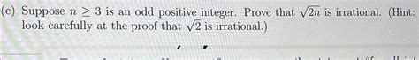 Solved C ﻿suppose N≥3 ﻿is An Odd Positive Integer Prove