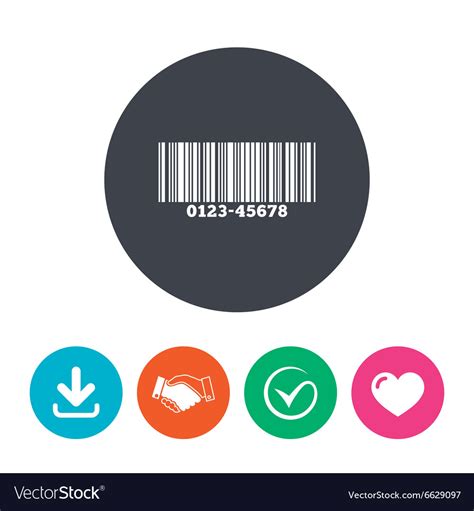 Bar Code Sign Icon Scan Symbol Royalty Free Vector Image
