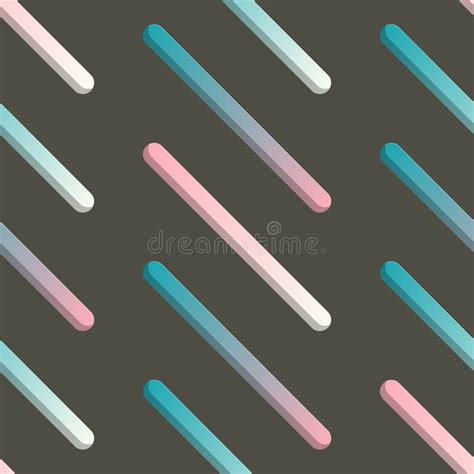 Vector Pattern Of A Dynamic Composition Of Various Colored Rounded Line Shapes In A Diagonal