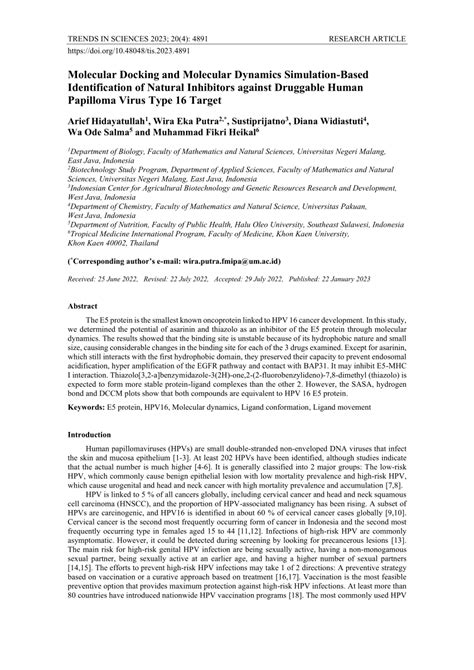 Pdf Molecular Docking And Molecular Dynamics Simulation Based Identification Of Natural