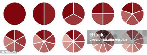 원 분할 다이어그램 3 10 7 그래프 아이콘 파이 모양 섹션 차트 세그먼트 원 라운드 벡터 6 9 Devide 인포 그래픽 10에 대한 스톡 벡터 아트 및 기타 이미지