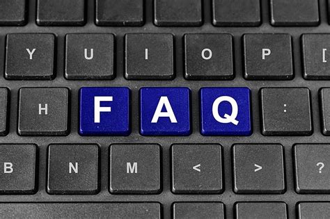 Faq Or Frequently Asked Questions Blue Word On Keyboard Photo Background And Picture For Free